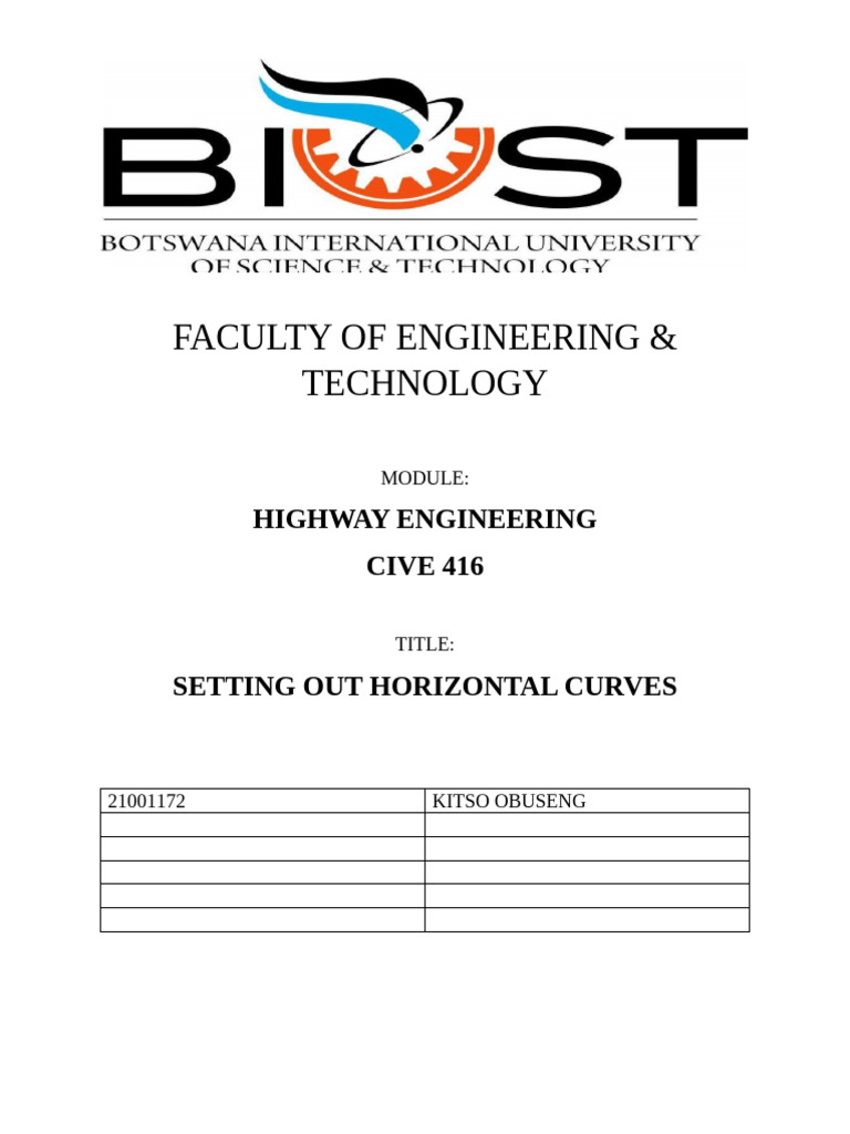 Setting Out Horizontal Curves in Engineering | PDF | Accuracy And ...