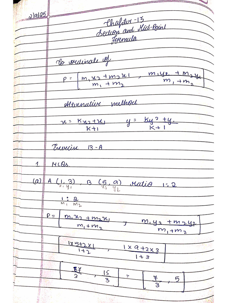 Section&Mid Point | PDF