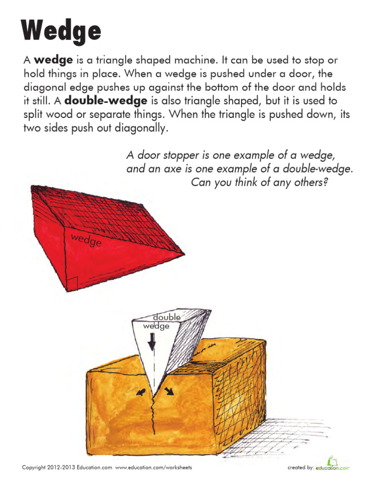 Simple Machines Wedge | PDF