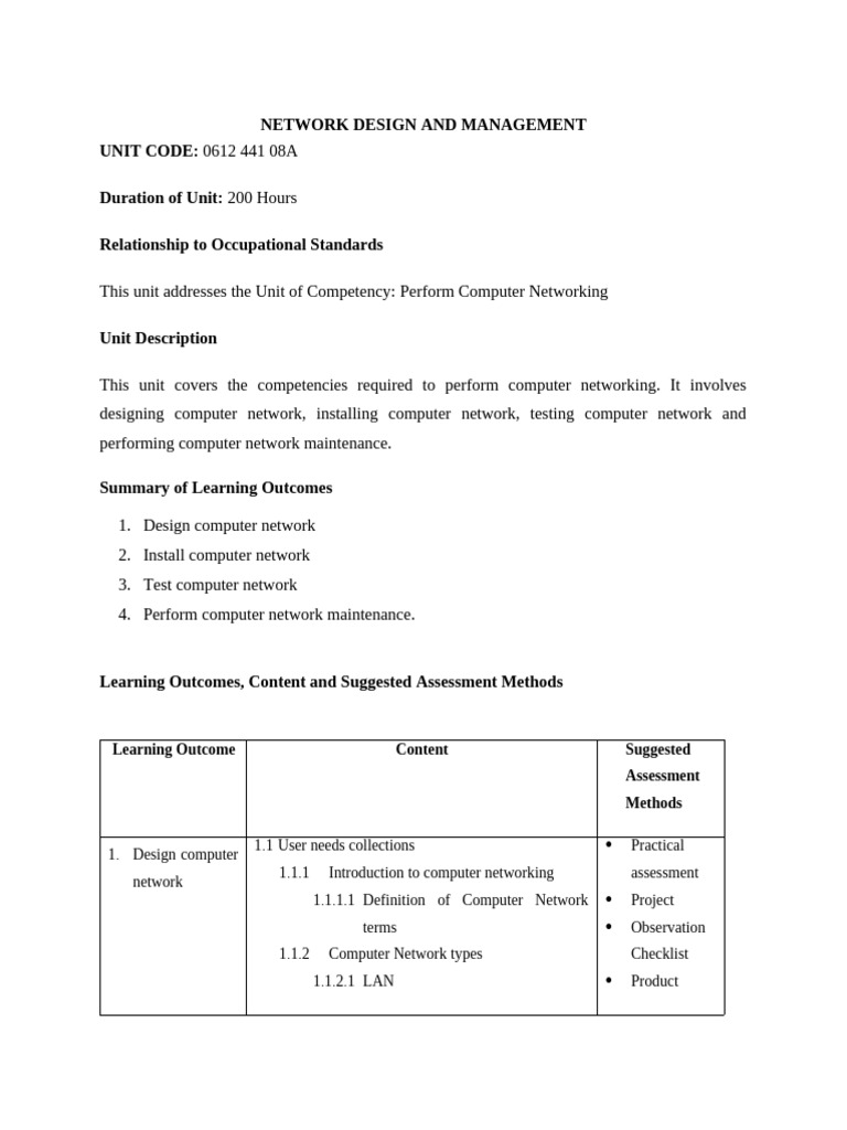 Network Design and Management | PDF | Ip Address | Computer Network