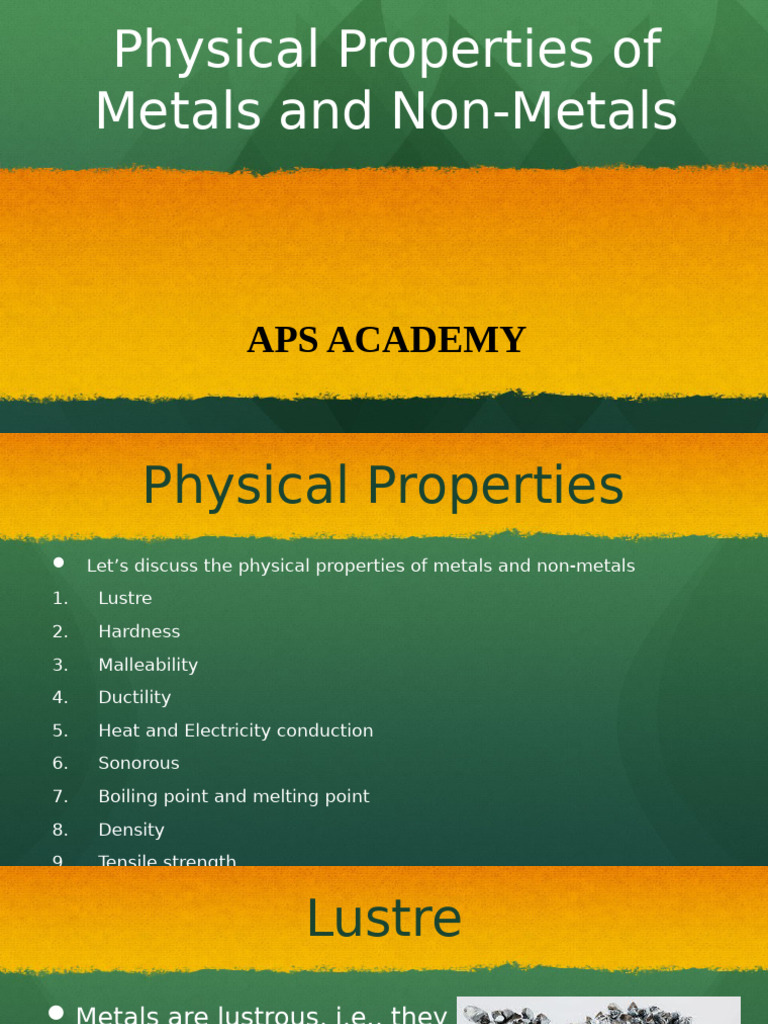 Metals and Non-Metals 2 | PDF | Metals | Ductility
