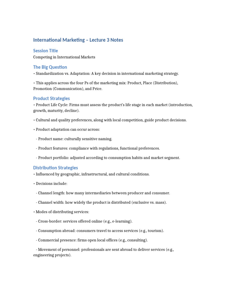 International Marketing Strategies Explained | PDF | Marketing | Pricing