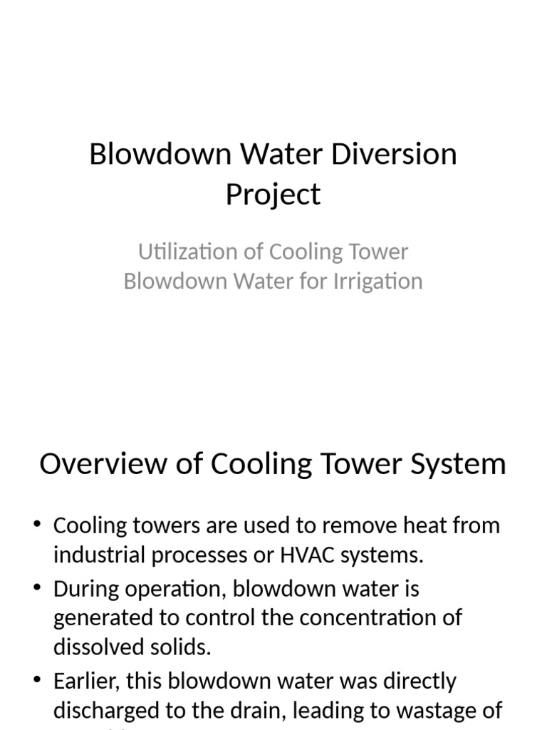 Blowdown Water Diversion Project | PDF