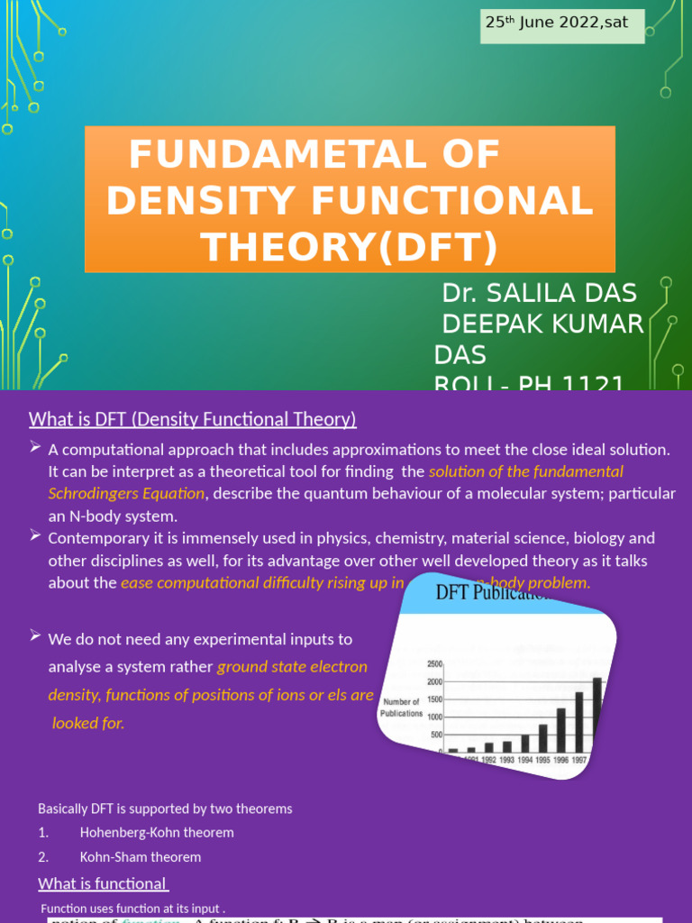 Final DFT | PDF | Density Functional Theory | Wave Function
