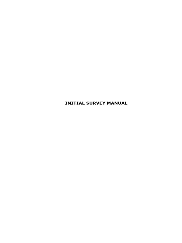 Initial Survey Manual | PDF | Power Supply | Ships
