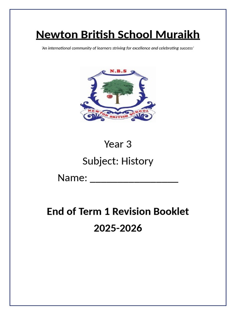 Year 3 History Revision: Stone vs Bronze Age | PDF