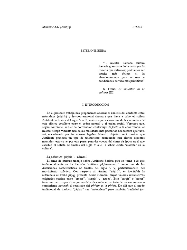 Antifonte Utilitarista (1) | PDF | Placer | Retórica