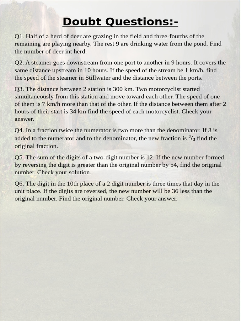Doubt Questions | PDF