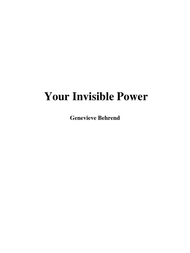 "Your Invisible Power: Visualization Guide" | PDF | Matter | Mind