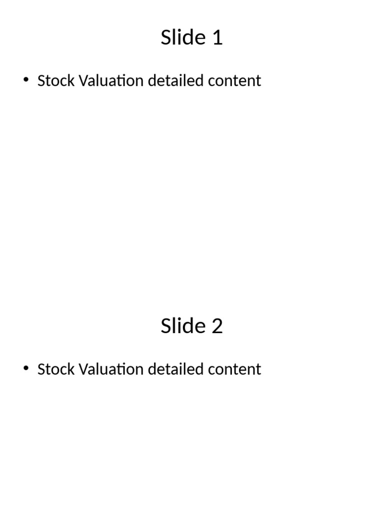 Comprehensive Stock Valuation Guide | PDF