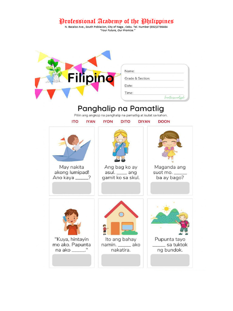 Filipino 2 Oct 17th Activity | PDF