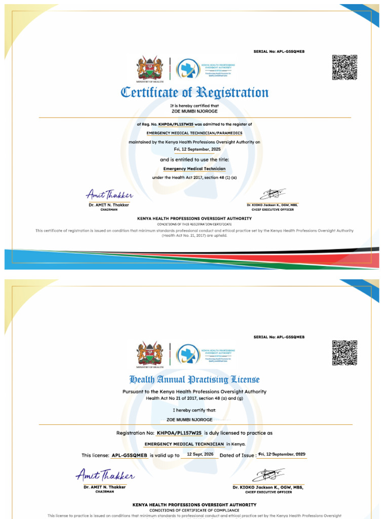 Zoe Mumbi Practise License | PDF