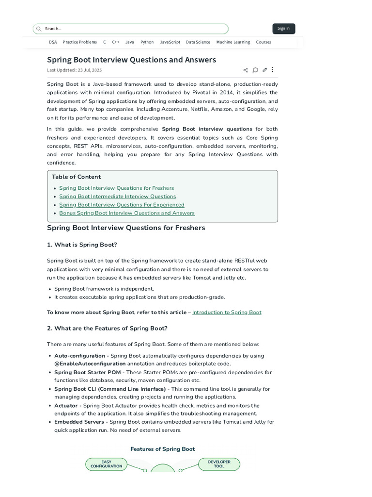 Spring Boot Interview Q&A Guide | PDF | Spring Framework | Information ...