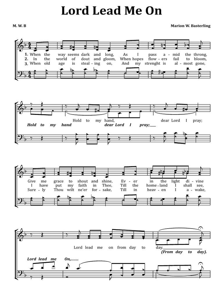 Lord Lead Me On | PDF