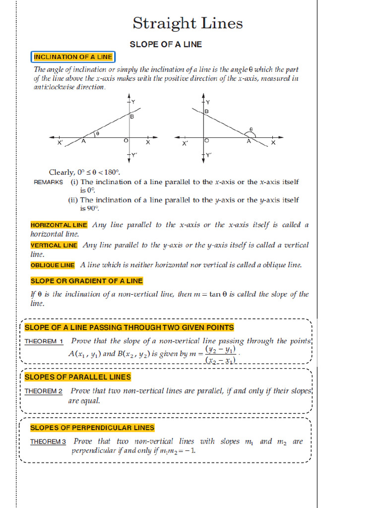 Straight Line Concept | PDF
