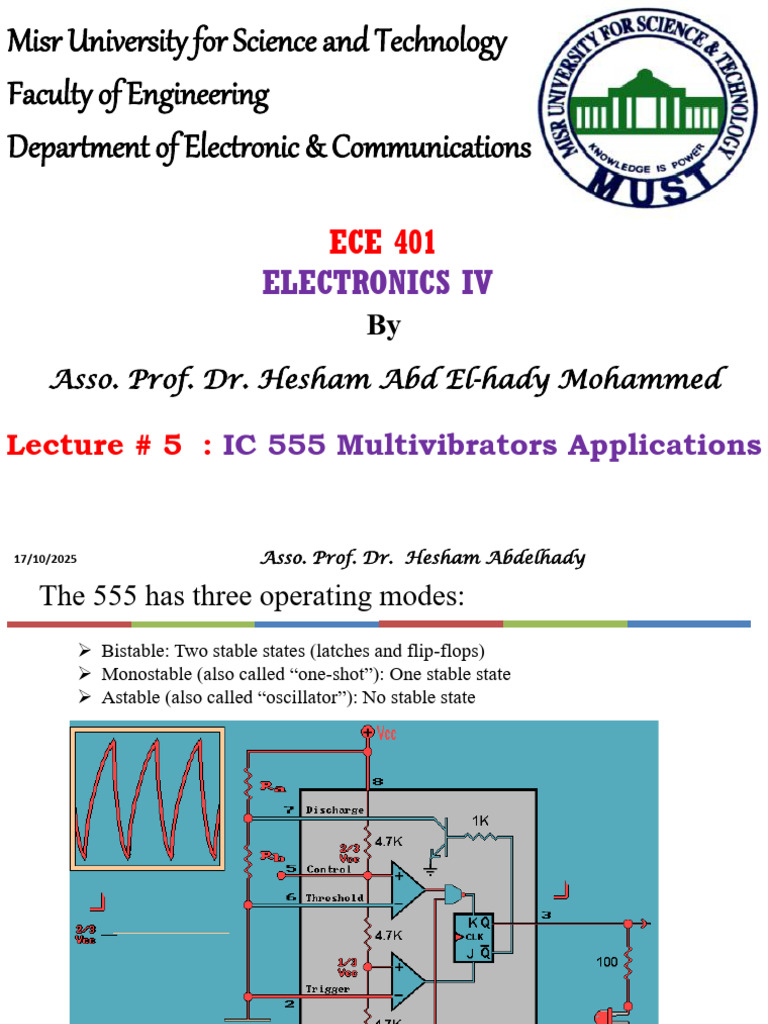 IC 555 Timer Applications in Multivibrators | PDF | Electronic Circuits ...