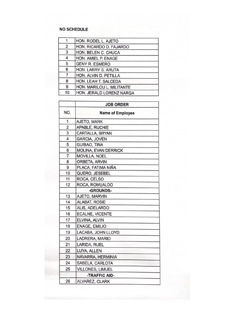 Lgu Sta Fe No Schedule | PDF