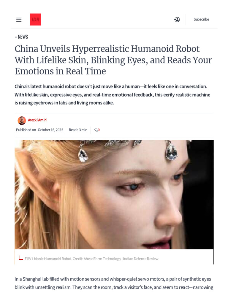 China Unveils Hyperrealistic Humanoid Robot With Lifelike Skin ...