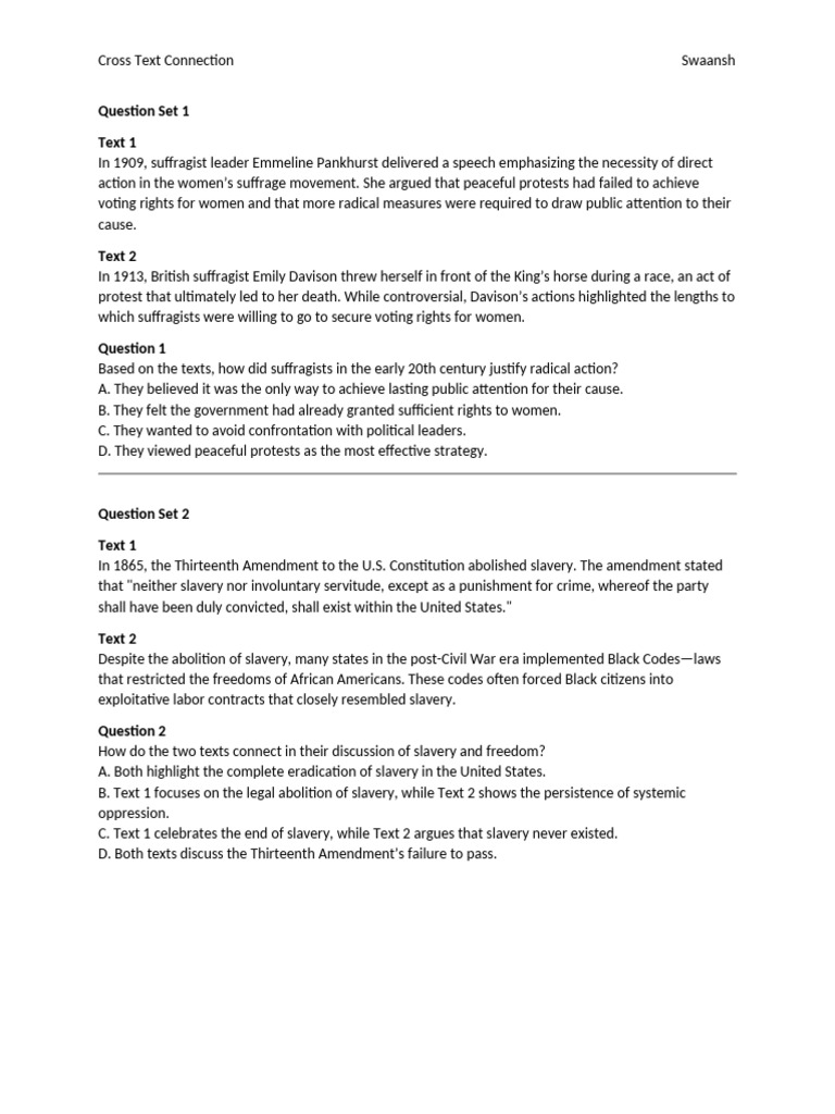 Cross-Text Connections in History and Science | PDF | Wind Power ...