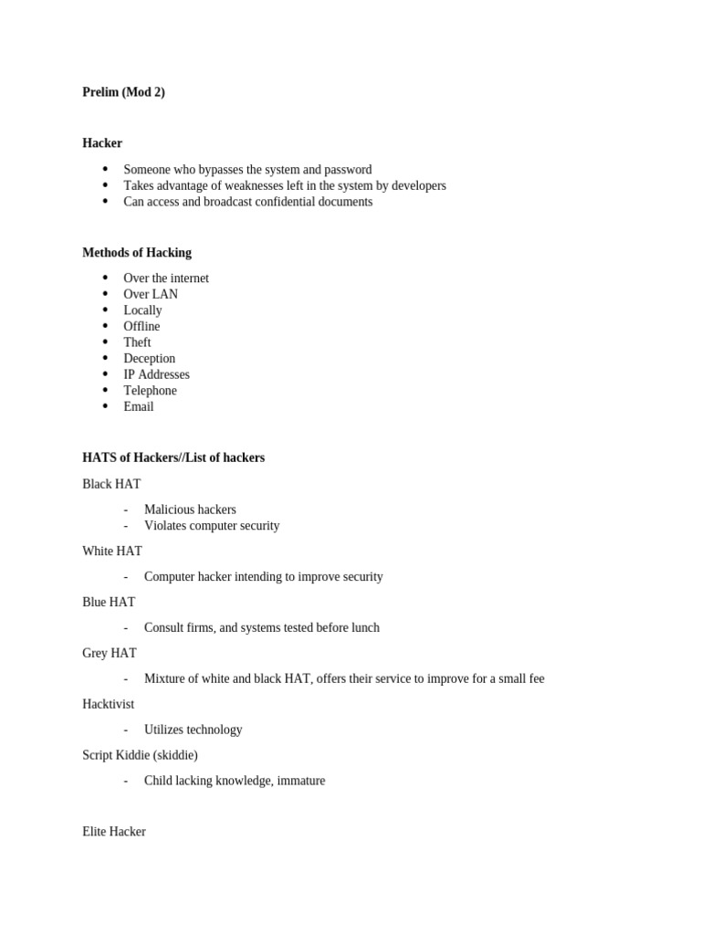 Mod 2 (Hacker) | PDF
