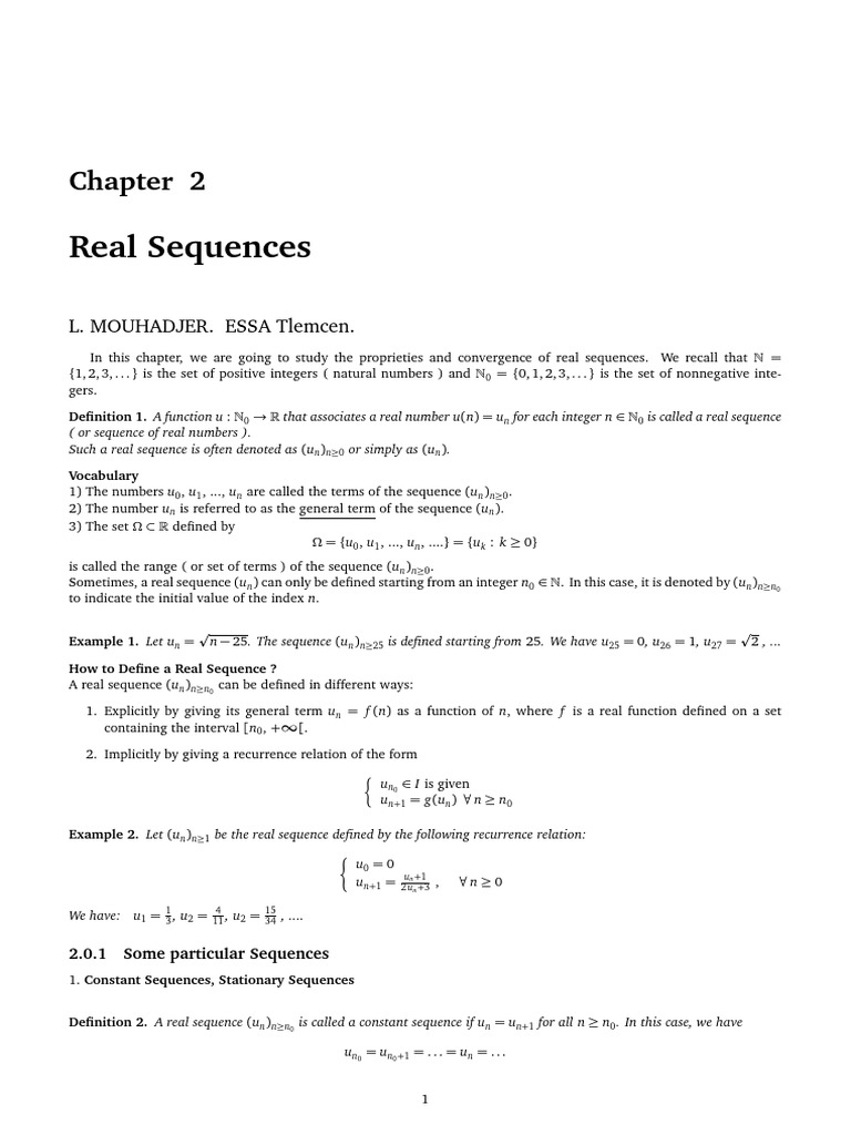 Sequences Course | PDF | Sequence | Limit (Mathematics)