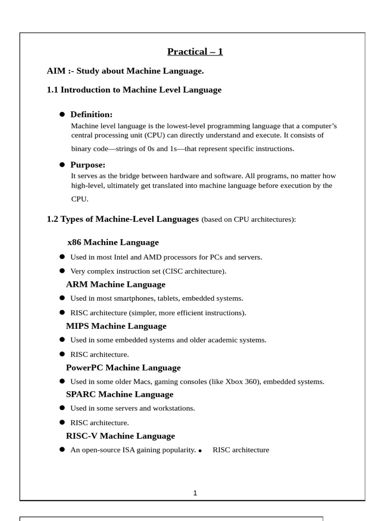 COA File | PDF | Input/Output | Assembly Language