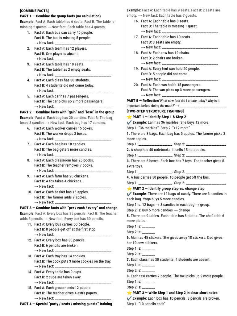 Solving Word Problem | PDF