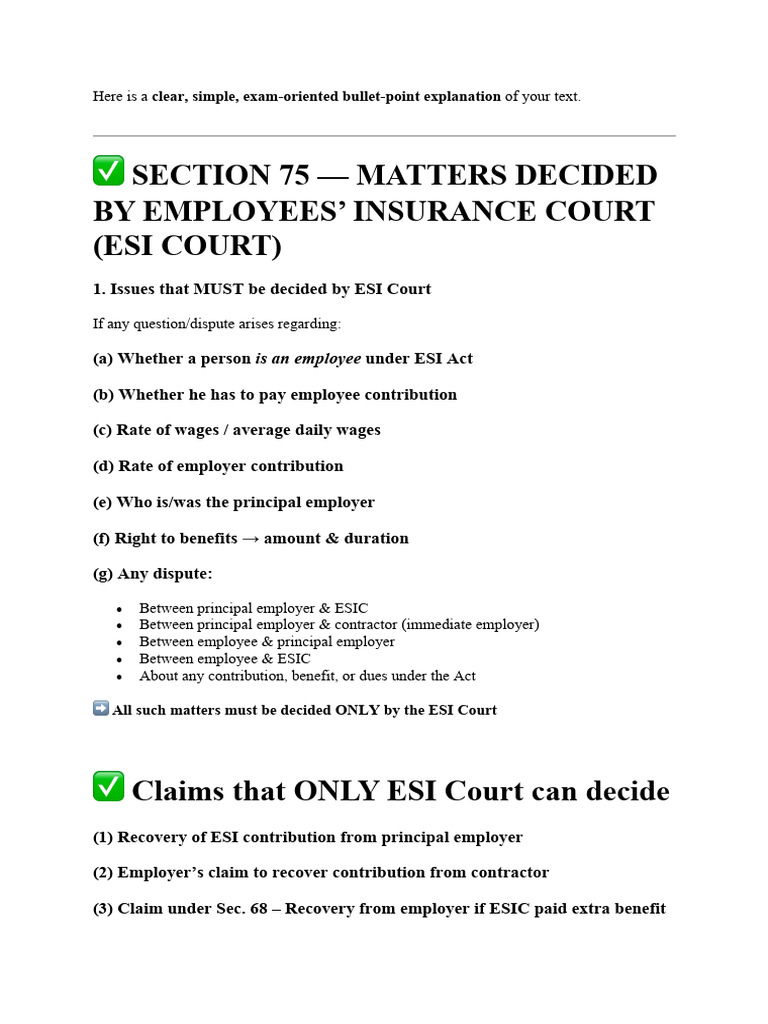 ESI ACT | PDF | Employment | Labor Relations