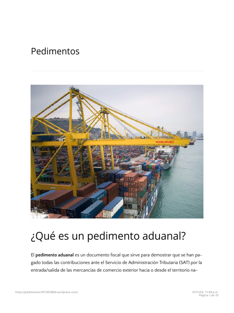 Tipos y llenado de pedimentos aduanales | PDF | aduana | Negocios ...