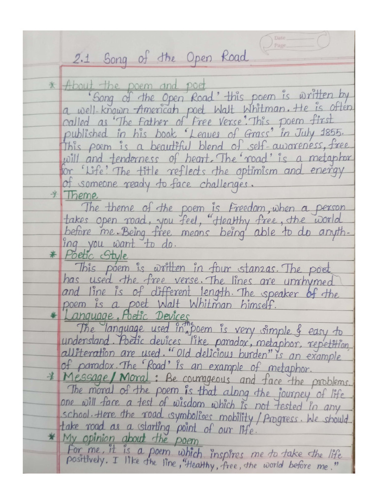 Short Appreciation of All POEMS | PDF