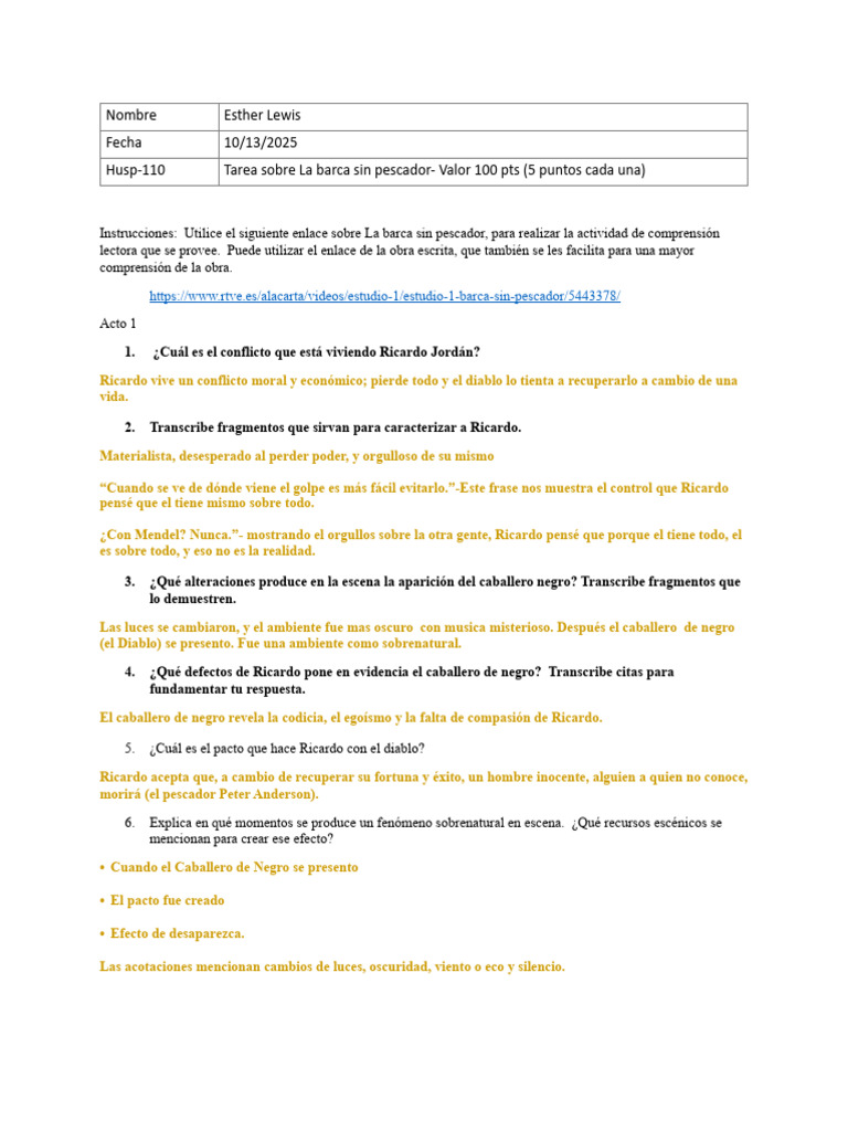 Análisis de "La barca sin pescador" | PDF | Amor | Moralidad