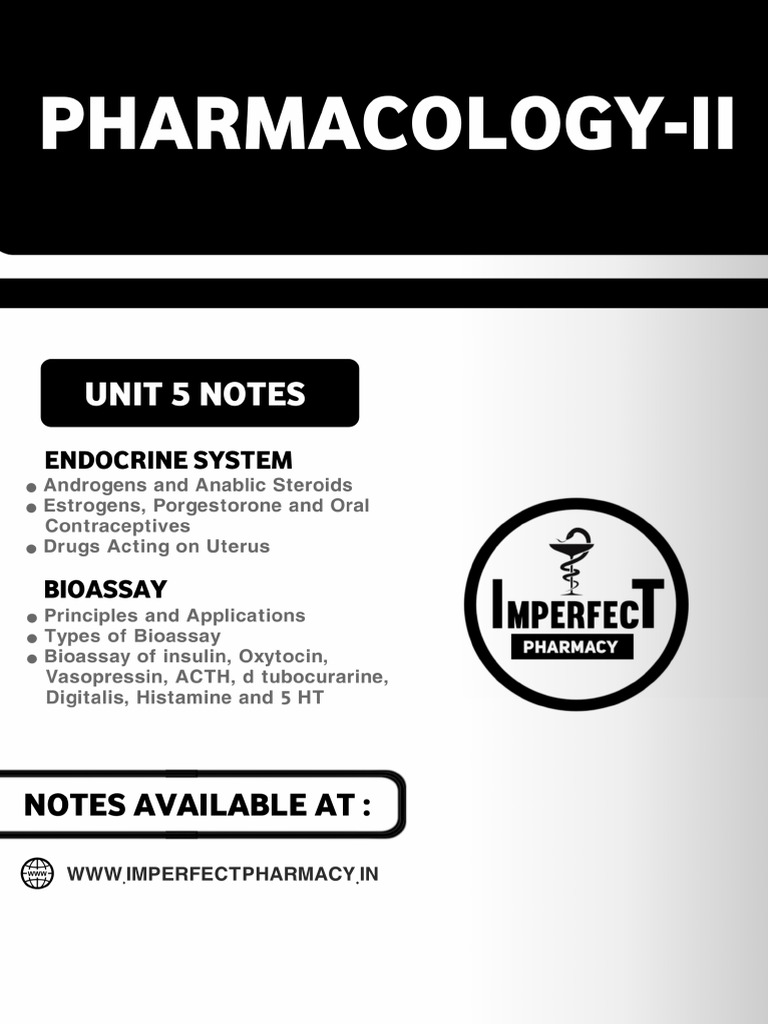 UNIT 5 Pharmacology II Imperfect Pharmacy | PDF