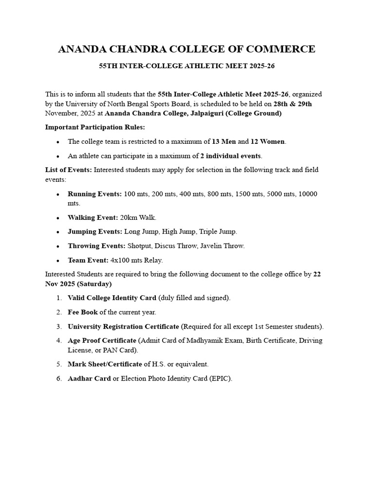 Notice Sports | PDF