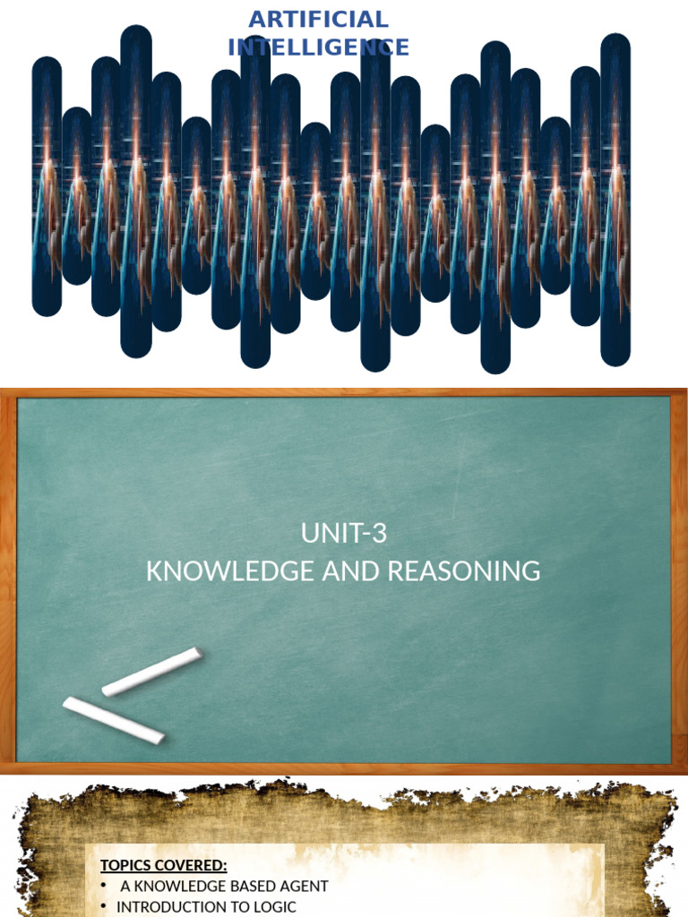 Artificial Intelligence Unit 3 | PDF | Knowledge Representation And Reasoning | First Order Logic
