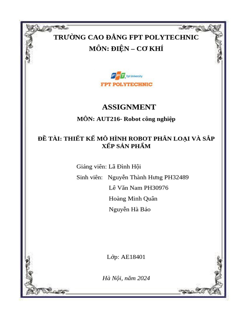 Asm Gd1- Robot Cong Nghiep | PDF