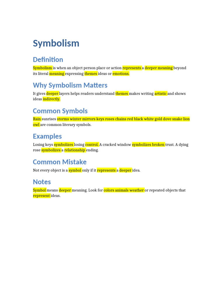 Symbolism | PDF