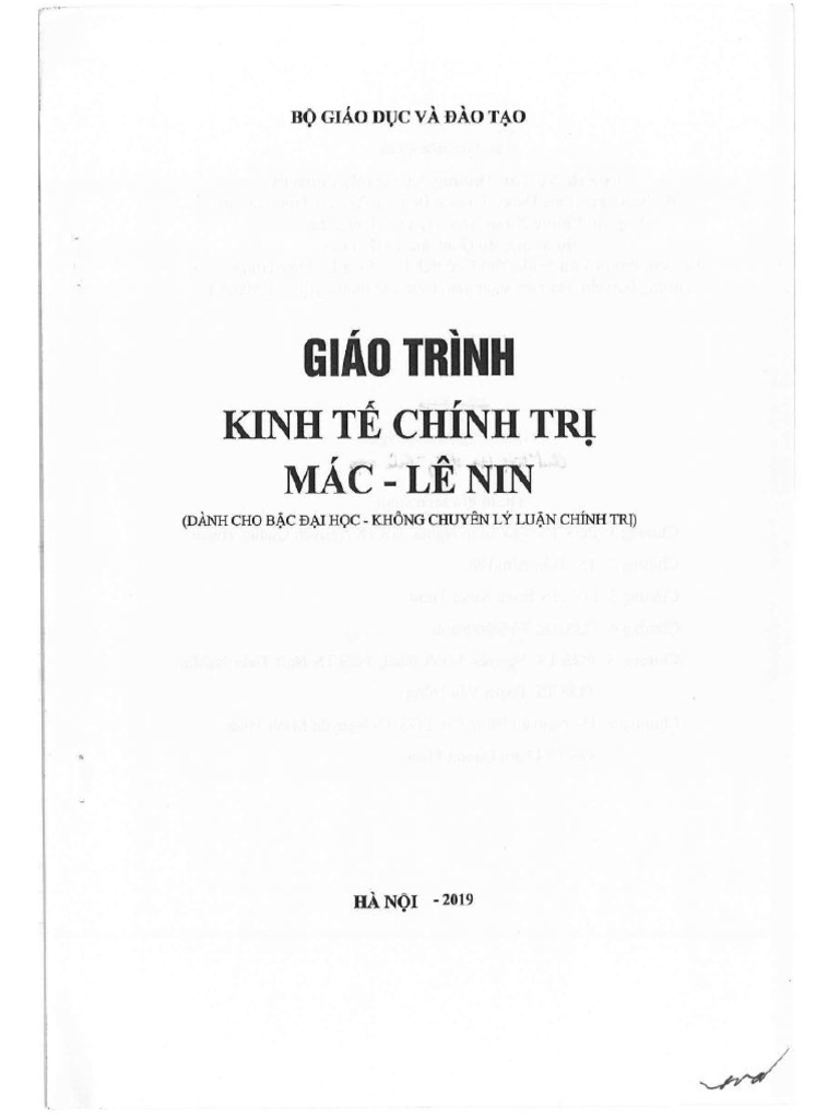 Giáo Trình KTCT 1 | PDF
