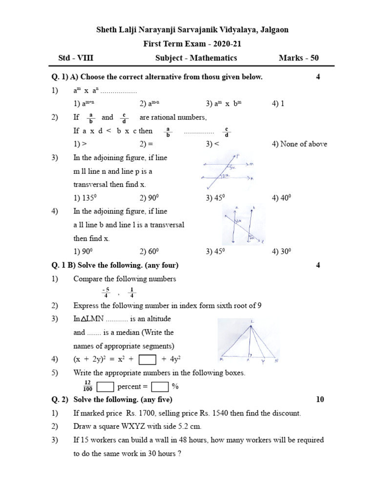 8th Que. Pepar Math | PDF | Qualifications | Mathematics