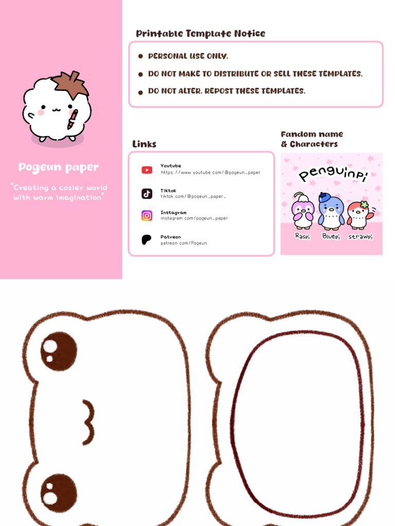 Pogeun Paper Printable Templates Guide | PDF