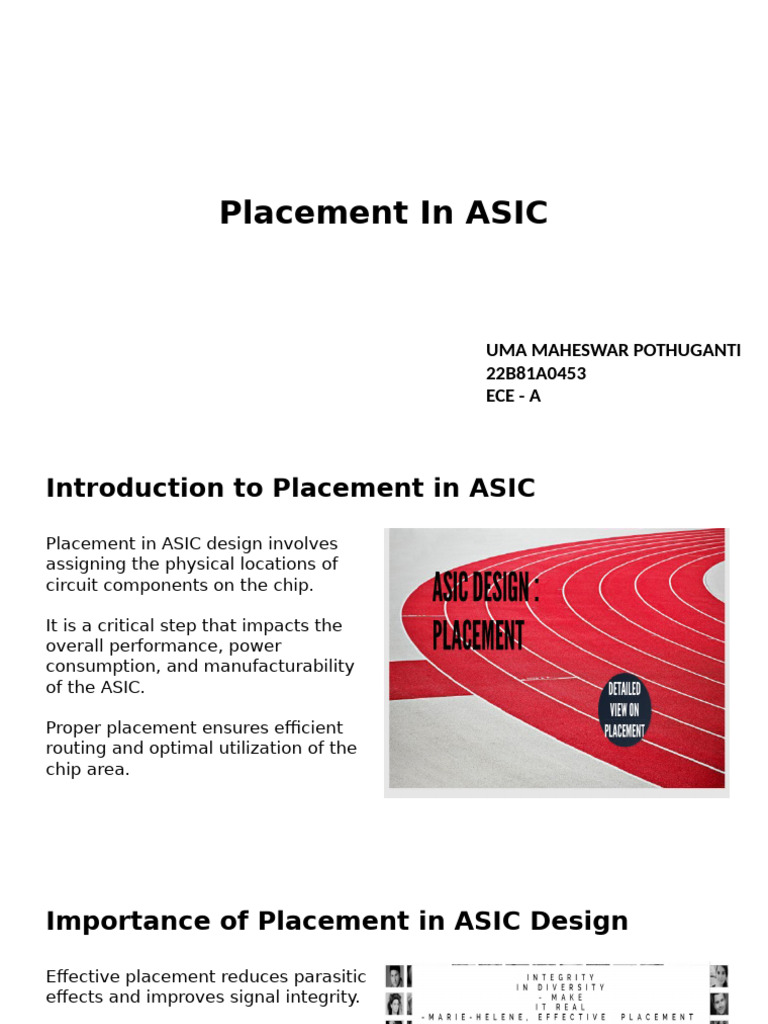 Placement in ASIC | PDF | Computer Engineering | Computing