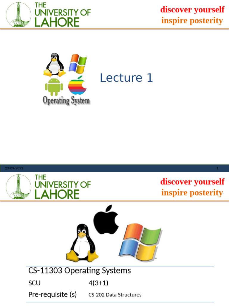 Lecture 1 Introduction | PDF | Operating System | Process (Computing)