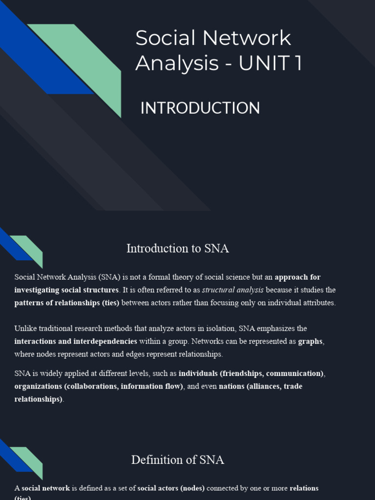 Introduction to Social Network Analysis | PDF | Social Network