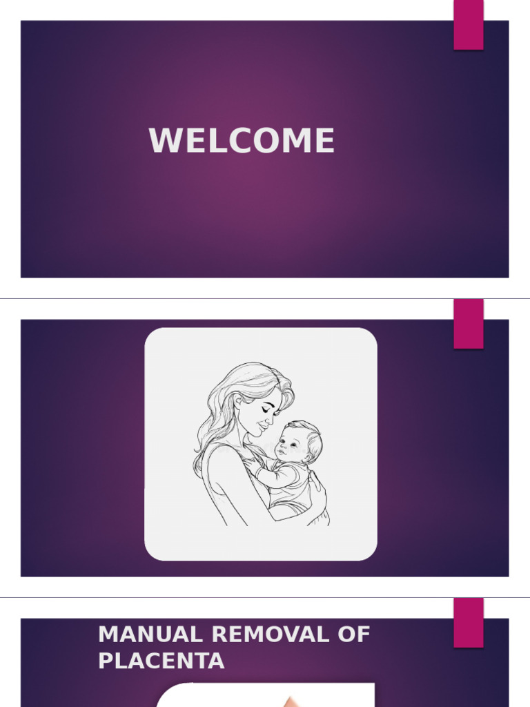 Manual Placenta Removal Procedure Guide | PDF | Childbirth | Uterus