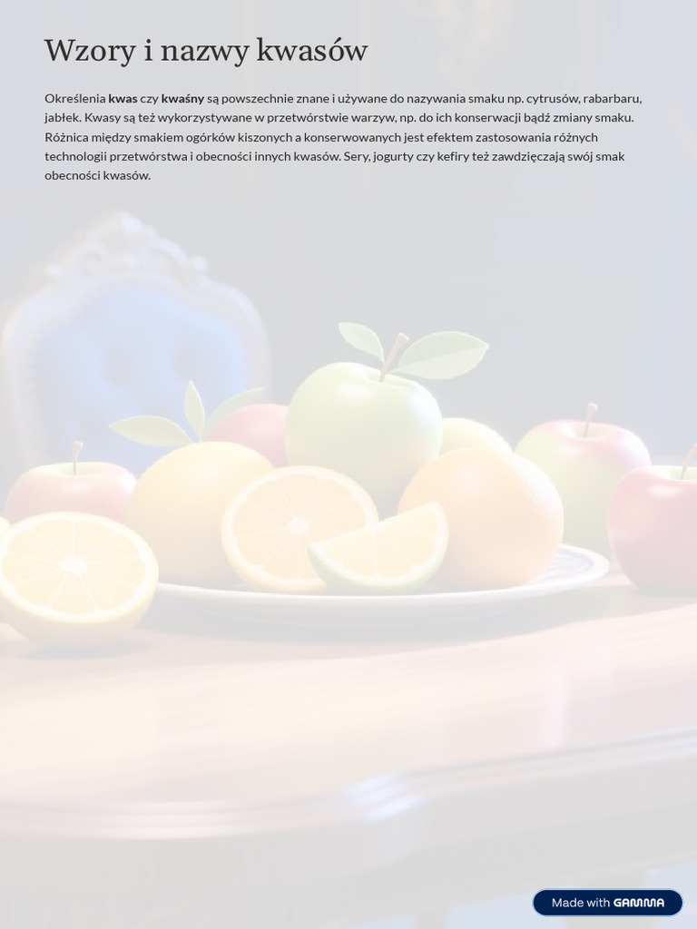 Wzory I Nazwy Kwasow | PDF