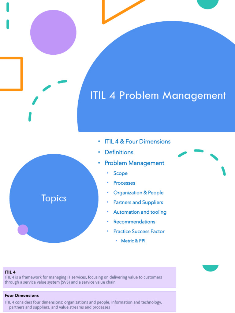 ITIL 4 Problem Management | PDF | Risk Management | Risk
