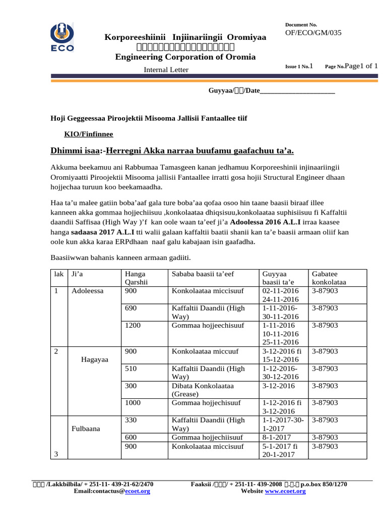 Expense Letter | PDF