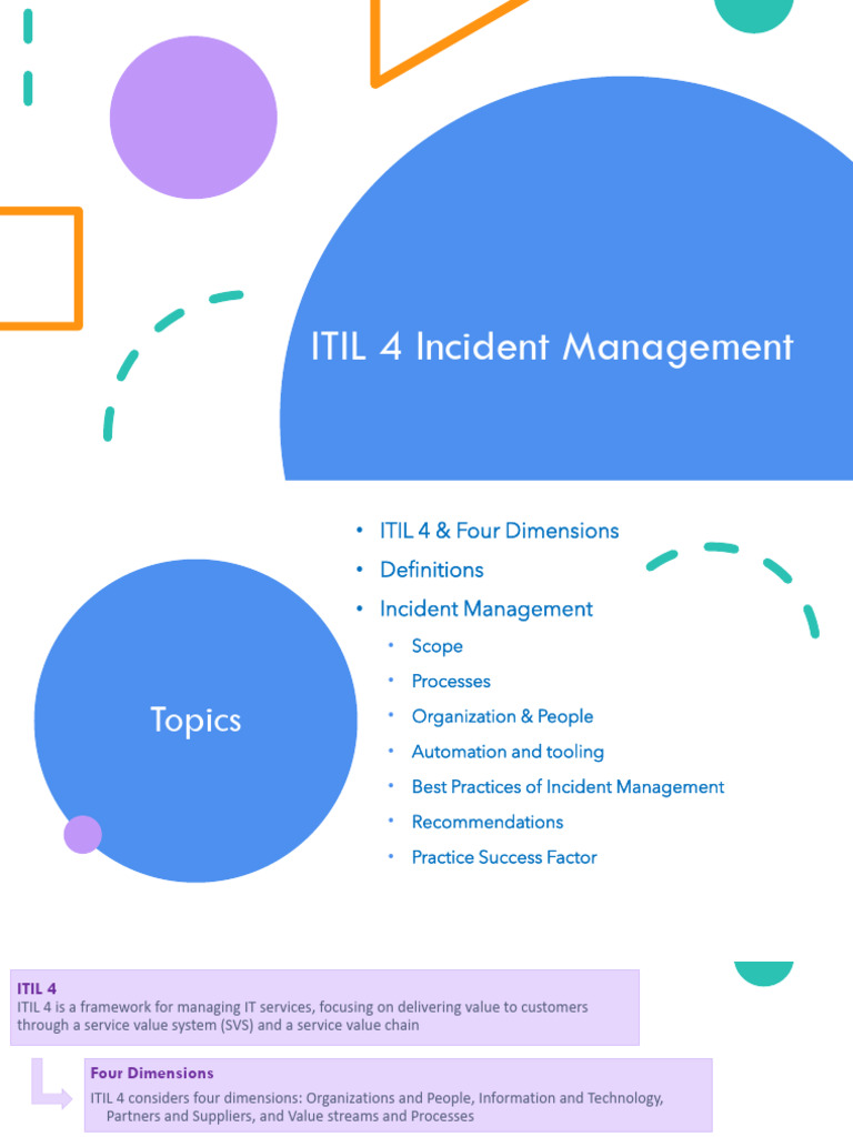 ITIL 4 Incident Management | PDF | Automation | Incident Management