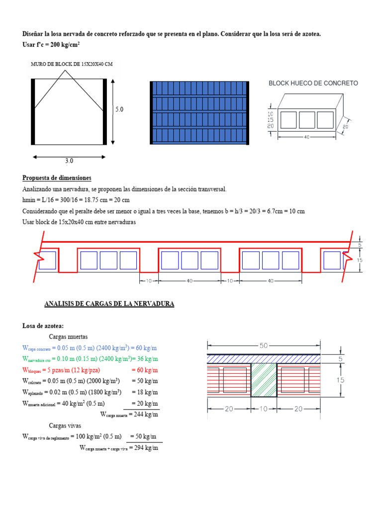Diseño de Losa Nervada de Concreto | PDF