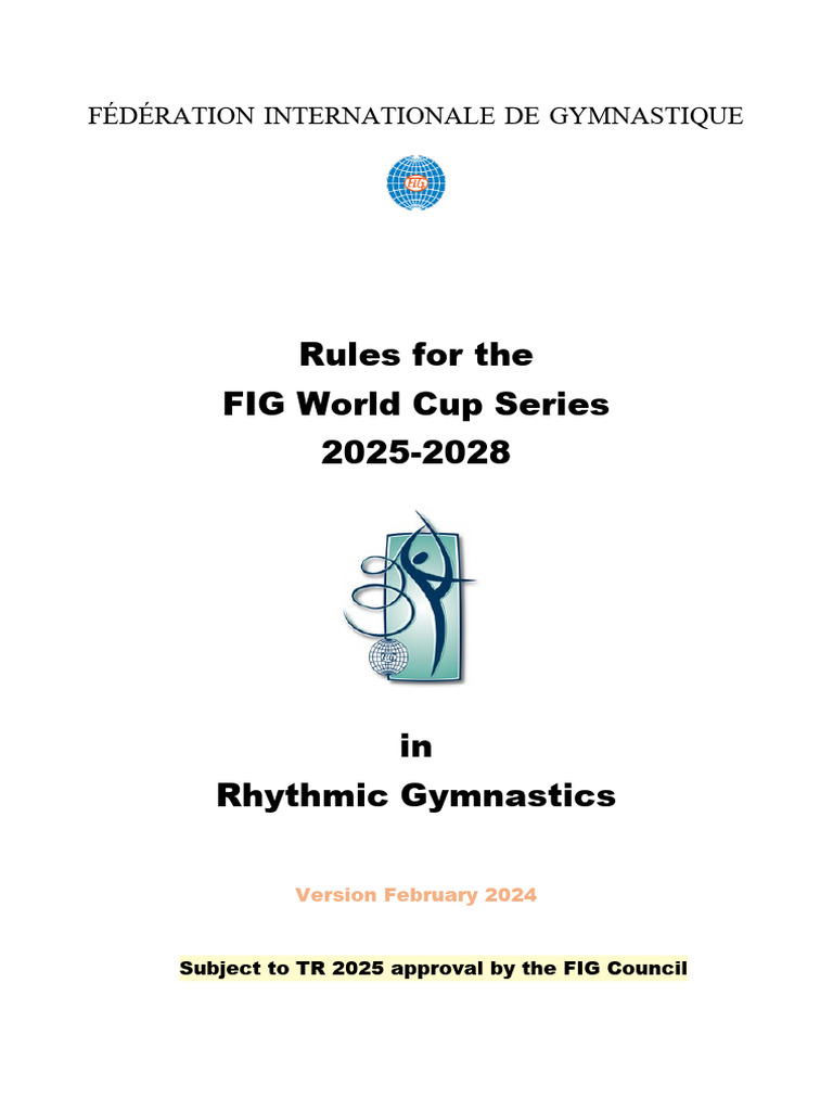 FIG Rhythmic Gymnastics World Cup Rules 2025-2028 | PDF | Gymnastics
