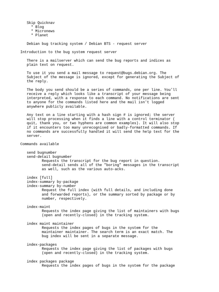 Bug Log Mailserver | PDF | Tag (Metadata) | Computer File